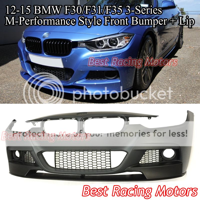 Performance Style Front Bumper + Lip Fit 12-15 BMW F30 F31 F35 3-Series ...